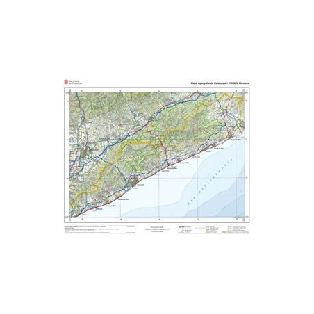 Mapa Relieve Maresme 1/100.000